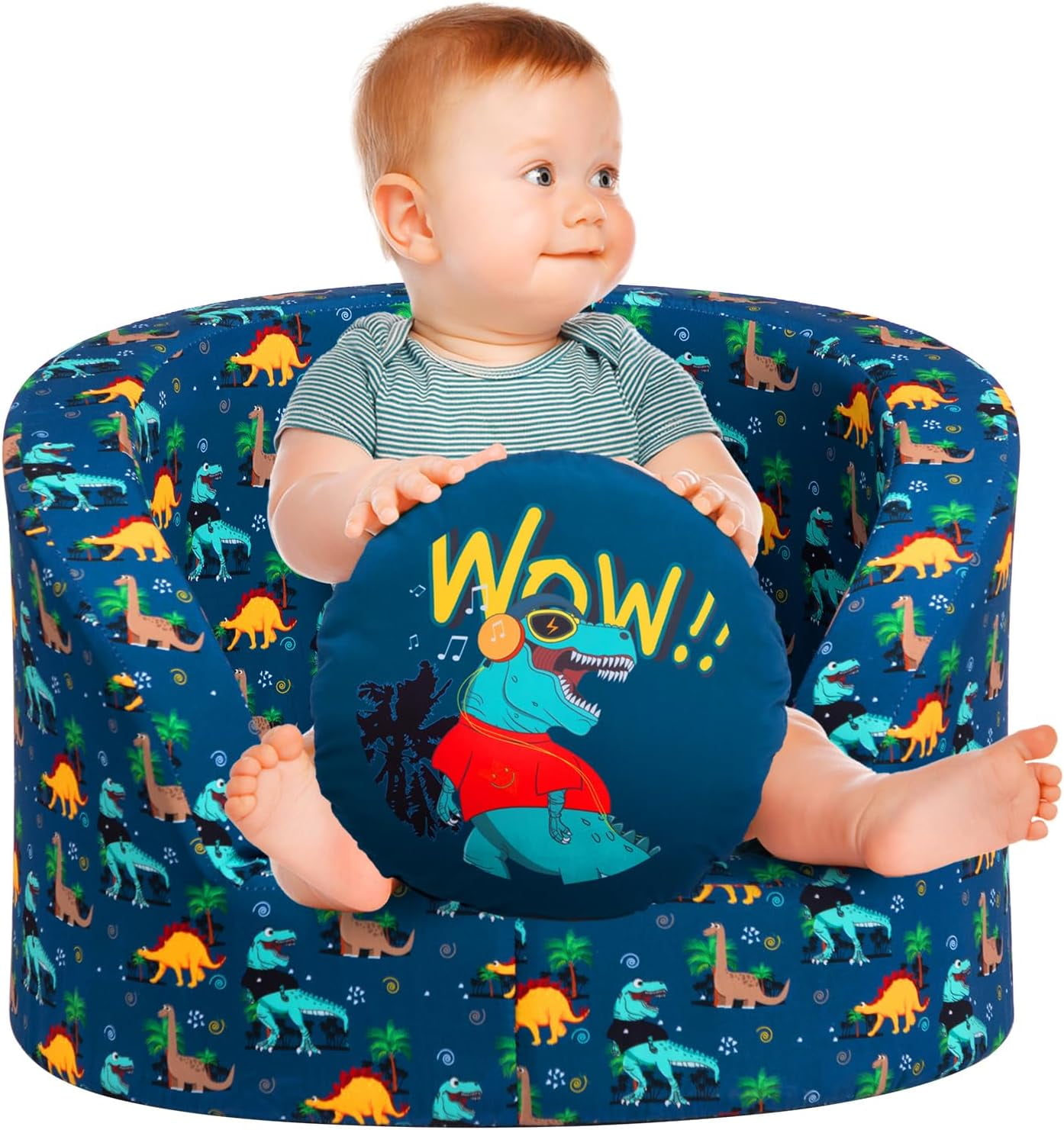 Snug-Arch Toddler Couch, Comfy Foam Baby Chair, Ergonomic Toddler Chair ...