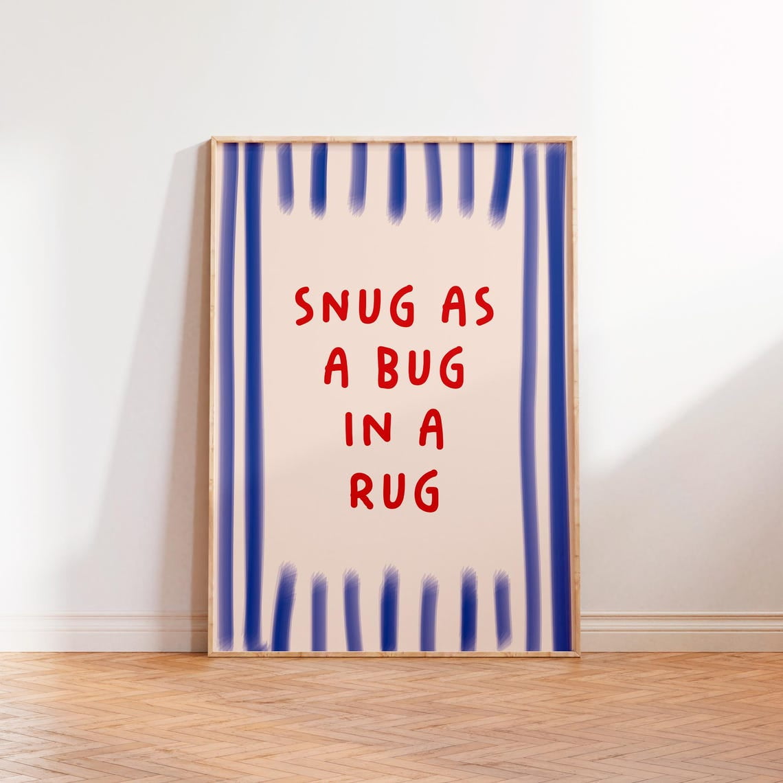 Snug As A Bug In A Rug Poster, Trendy Aesthetic Home Decor, Cute ...