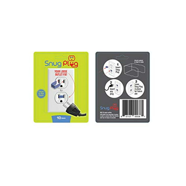Snug Plug - Your Loose Outlet Fix (10/Pack Glow in The Dark) - Walmart.com