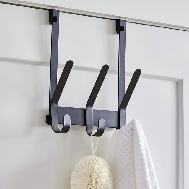 Better Homes & Gardens SnugFit Over-the-Door Hook Rack – 3 Double Hooks ...