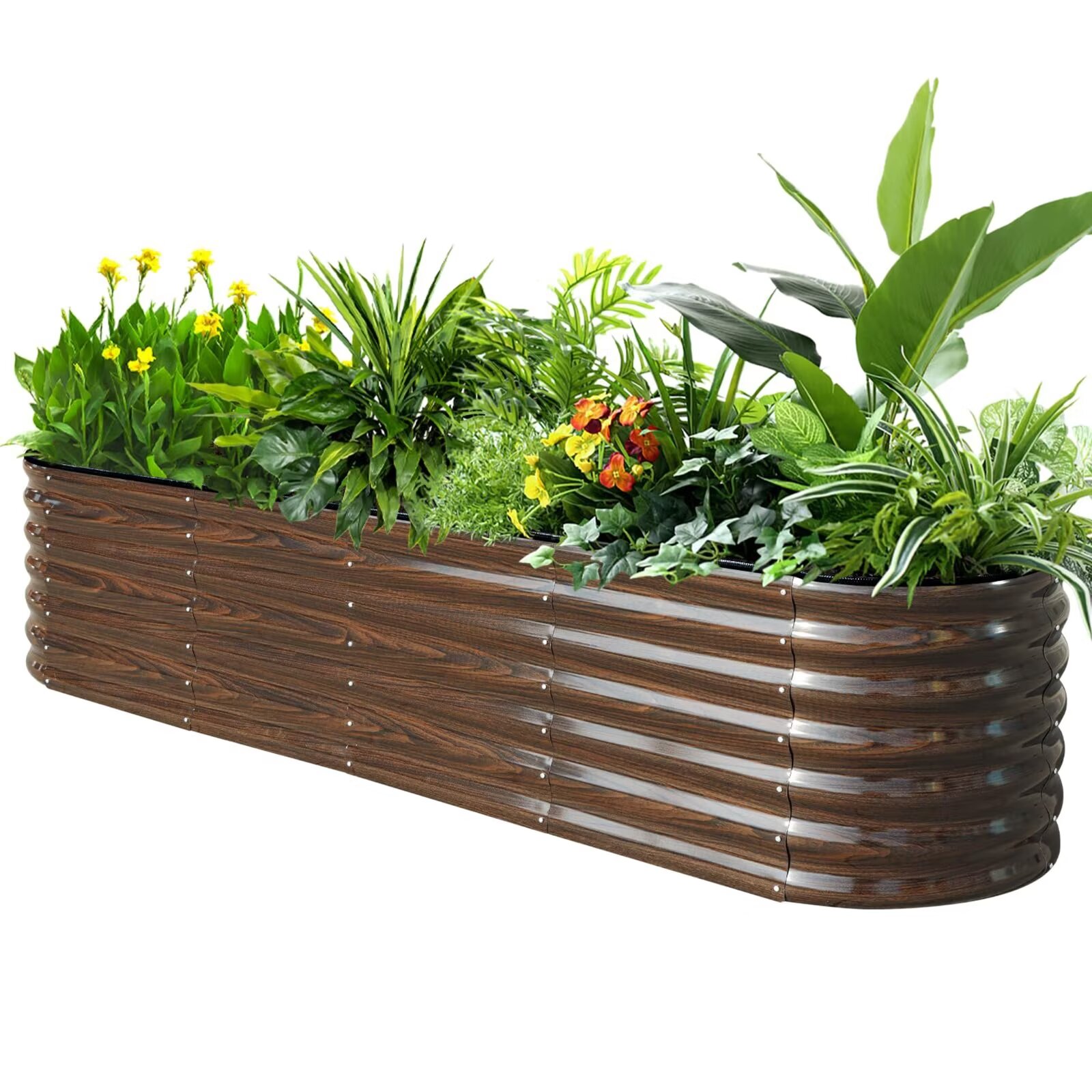 SnugNiture 24" Tall 9-in-1 Raised Garden Bed Kit, 8x2x2 ft Outdoor ...