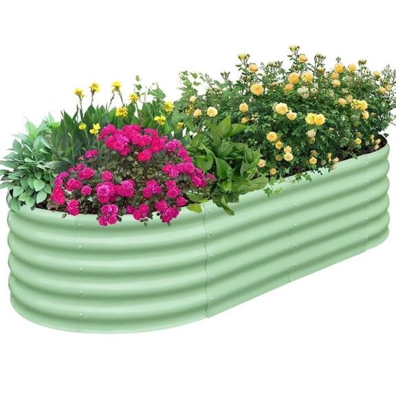 2PCS Tall Round Raised Garedn Bed, Metal Raised Beds for Vegetables ...