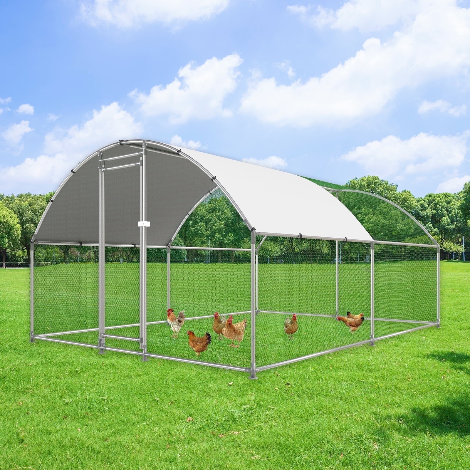SnugNiture Extra Large Walk-In Chicken Coop, Waterproof Steel Chicken ...