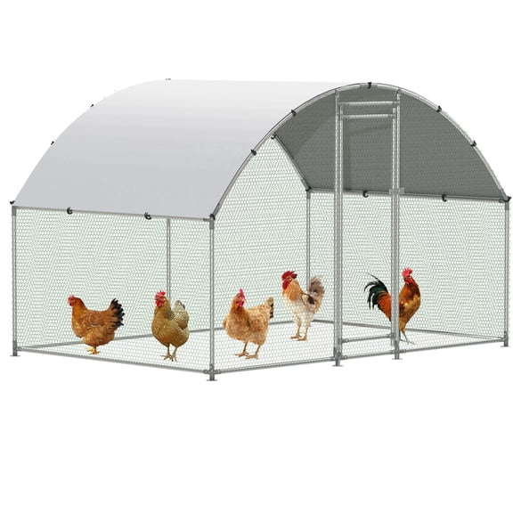 Large Metal Chicken Coop, Chicken Run for 10/20 Chickens, Outdoor Walk ...