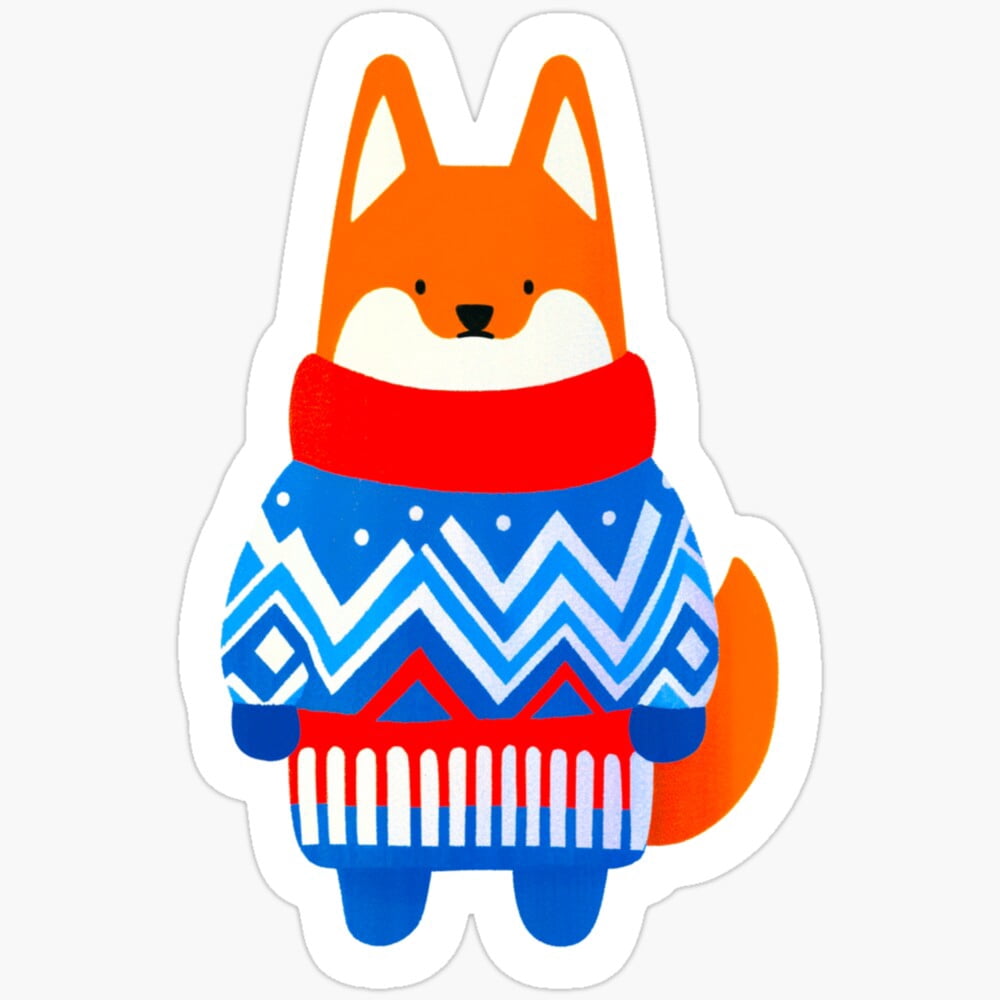 Snugberry Fox Sticker Phone Decal Water Bottle Stickers Car Decals ...
