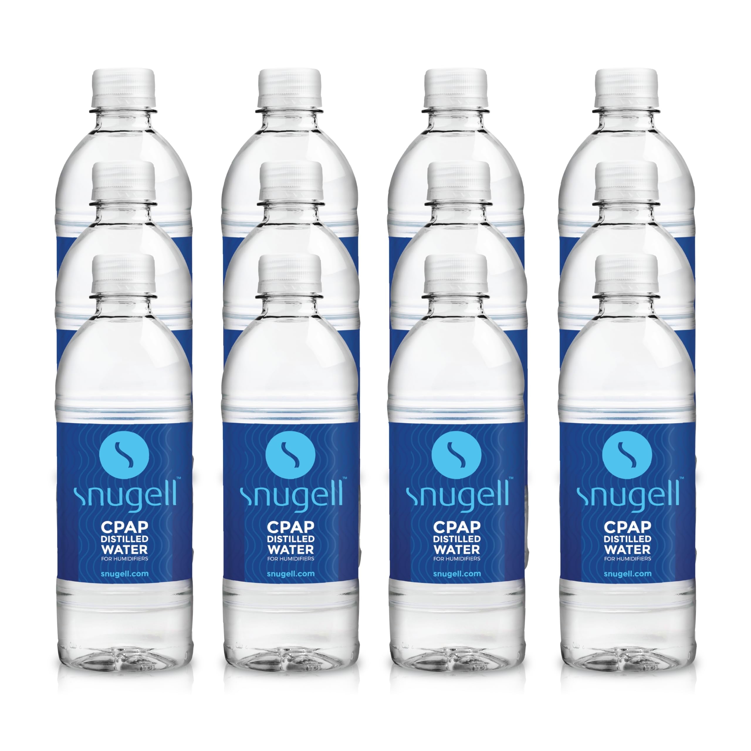 Snugell Distilled Water for CPAP Humidifiers 12 Bottle Pack 16.9 oz ...
