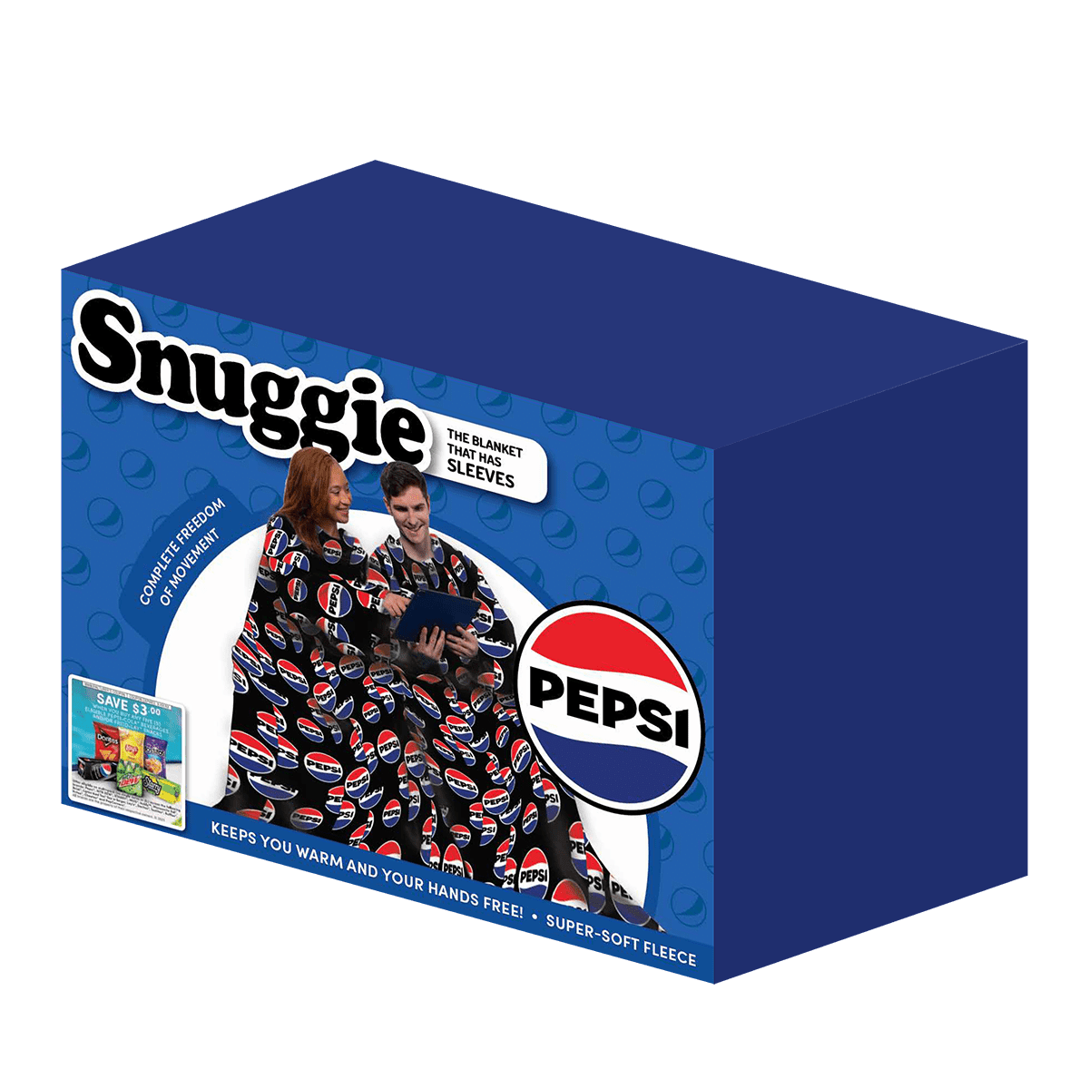 Comfy Snuggle Pepsi Cola Pattern Snuggie: Wearable Super Soft Fleece ...