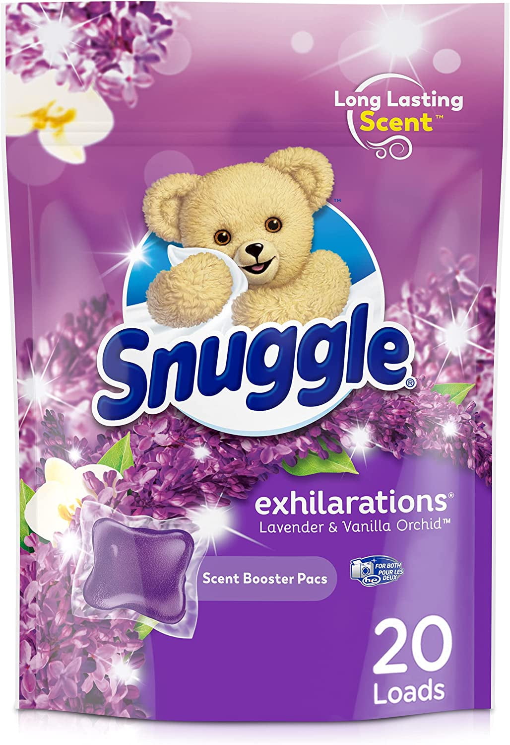 Snuggle Exhilarations in Wash Laundry Scent Booster Pacs, Lavender ...