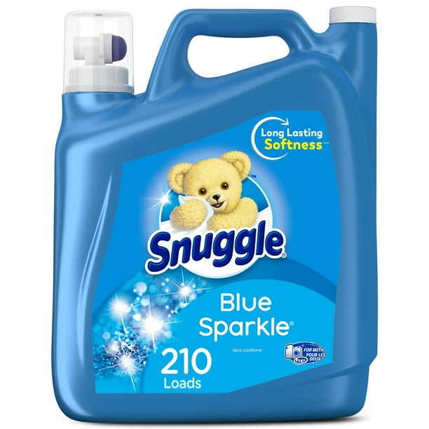 Snuggle Fabric Softener Liquid, Blue Sparkle, 168 Ounce, 210 Loads - Walmart.com