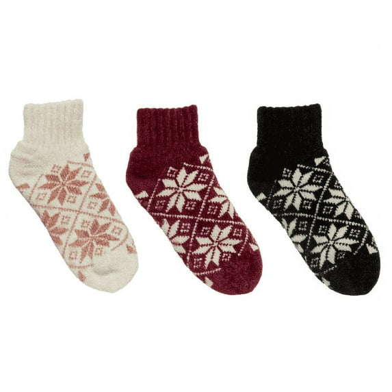 Snuggle Feet Fuzzy Warm Women's Chenille Sherpa Booties with Grippers ...