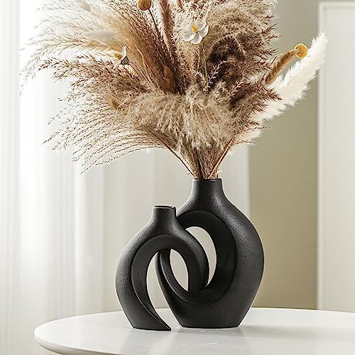 Snuggle Hollow Ceramic Vase Set of 2, Nordic Modern Boho ins Style ...