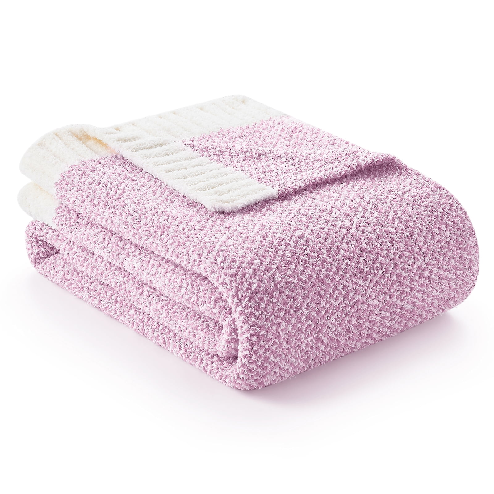 Snuggle Sac Heather Lilac Throw Blanket for Couch, Ultra Soft ...