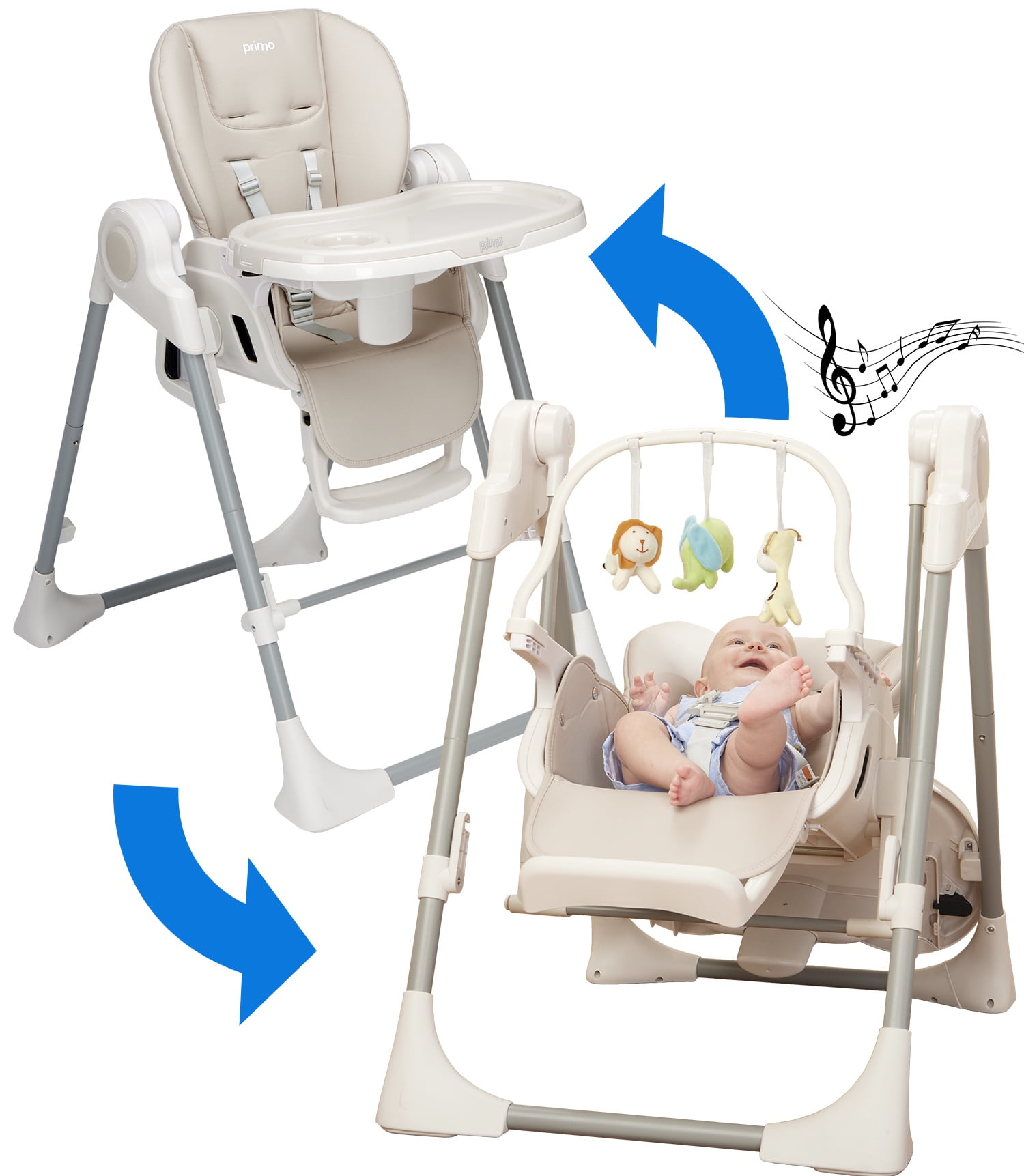 SnuggleBug 2-in-1 Infant Swing and High Chair - Walmart.com