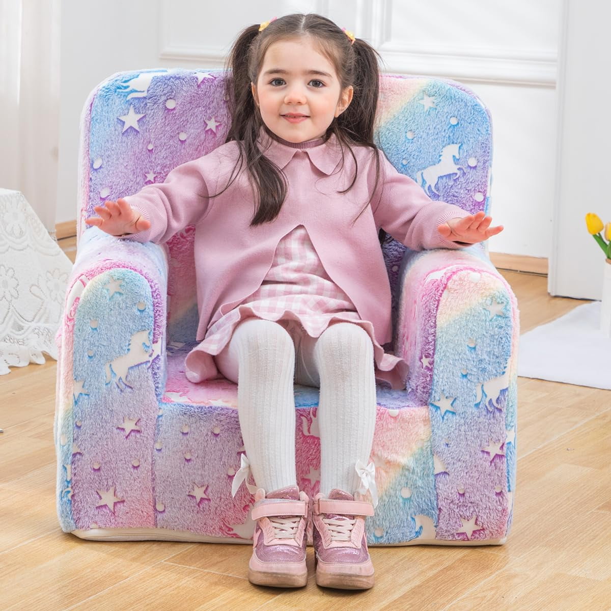 Snuggly-Soft Cuddly Toddler Plush Armchair for Boys and Girls Glowing ...