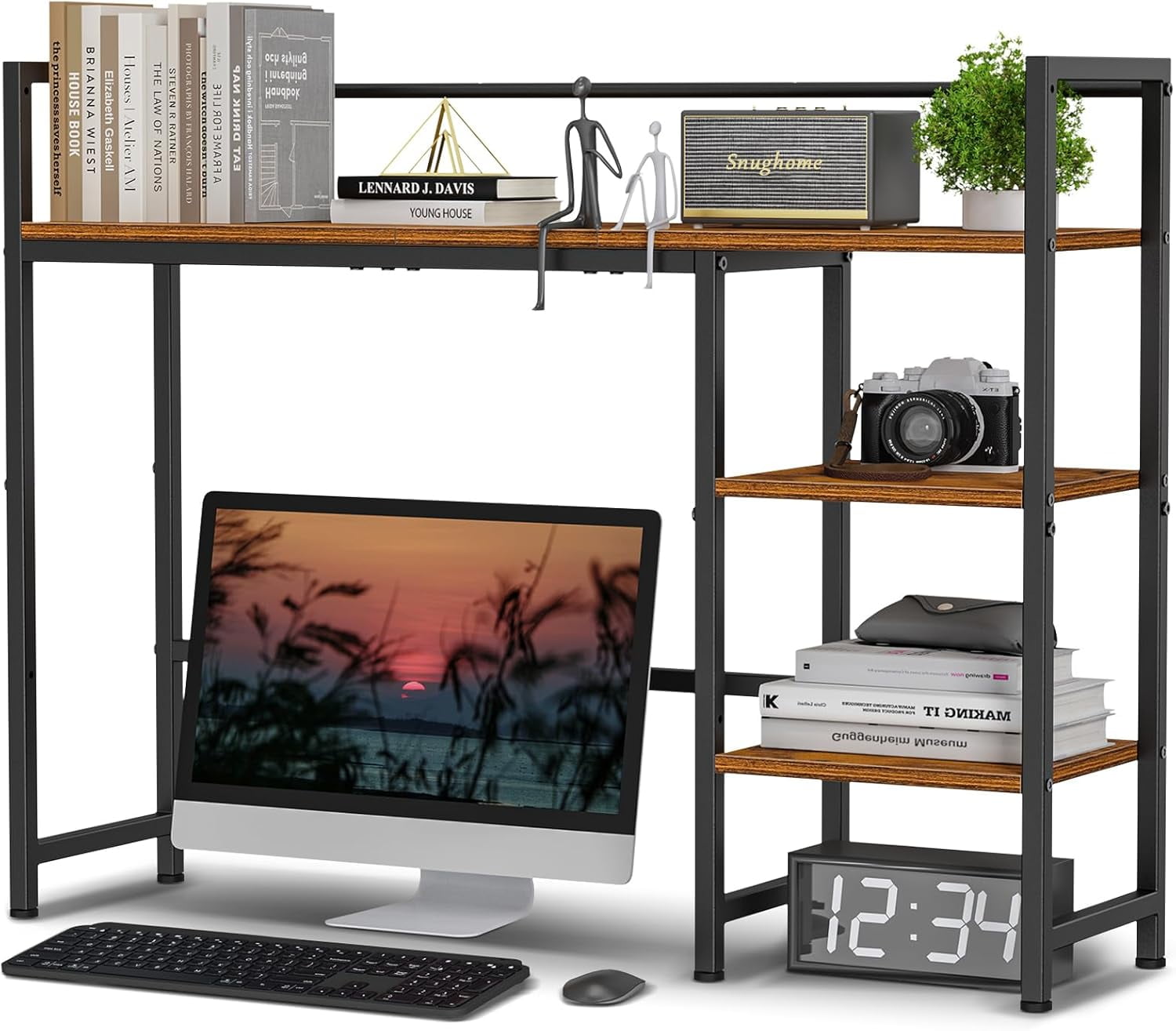Snughome Desk Shelf, 38.6" Desktop Organizer Shelf, Desk Hutch for ...