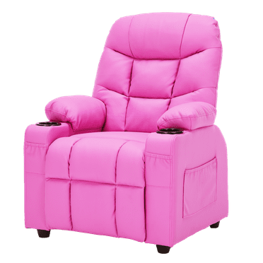 JONPONY Kids Recliner Chair,Push Back Toddler Recliner with Cup Holders ...