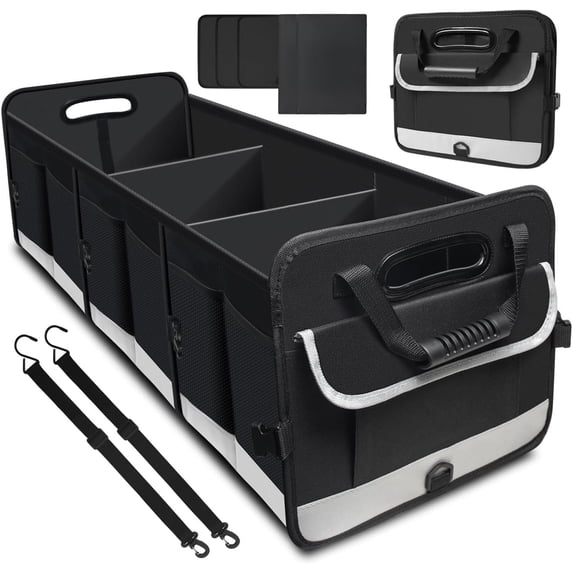 Trunk Organizer for Car, 95L Large Capacity Car Storage Organizer with ...