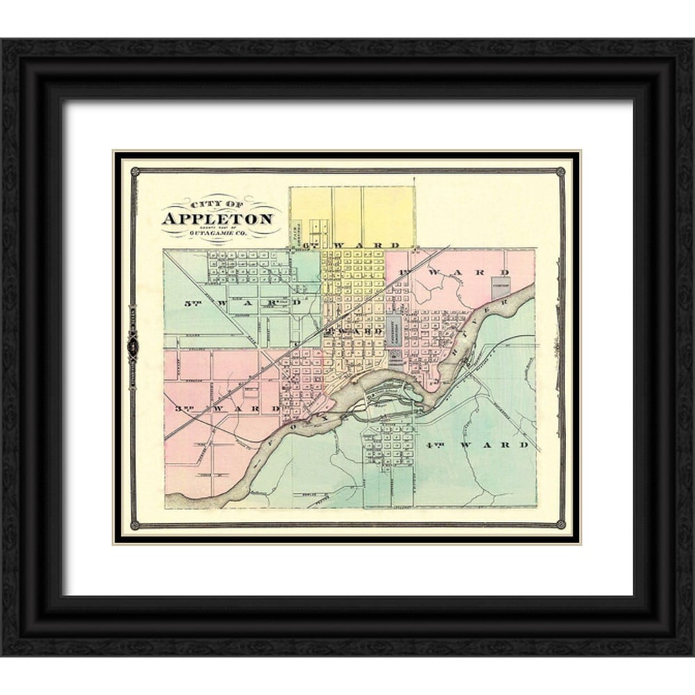 Snyder 14x12 Black Ornate Wood Framed with Double Matting Museum Art ...