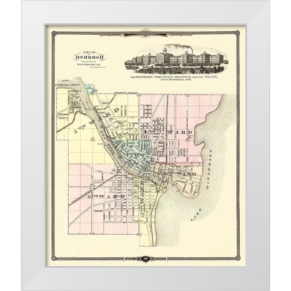 Snyder 20x23 White Modern Wood Framed Museum Art Print Titled - Oshkosh ...