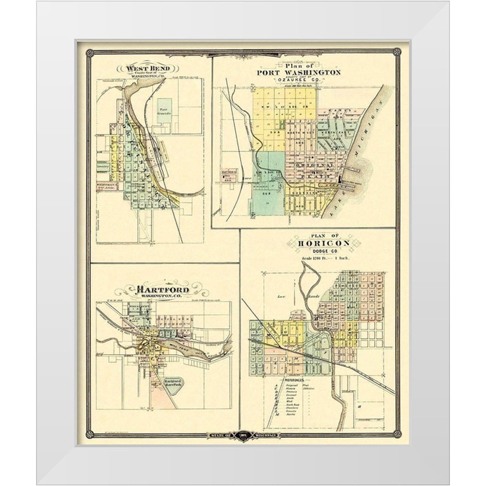 Snyder 20x23 White Modern Wood Framed Museum Art Print Titled - West ...