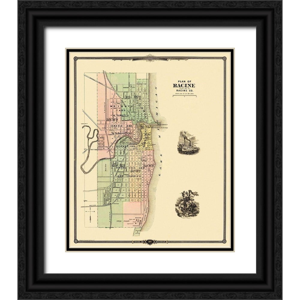 Snyder 26x31 Black Ornate Wood Framed with Double Matting Museum Art ...