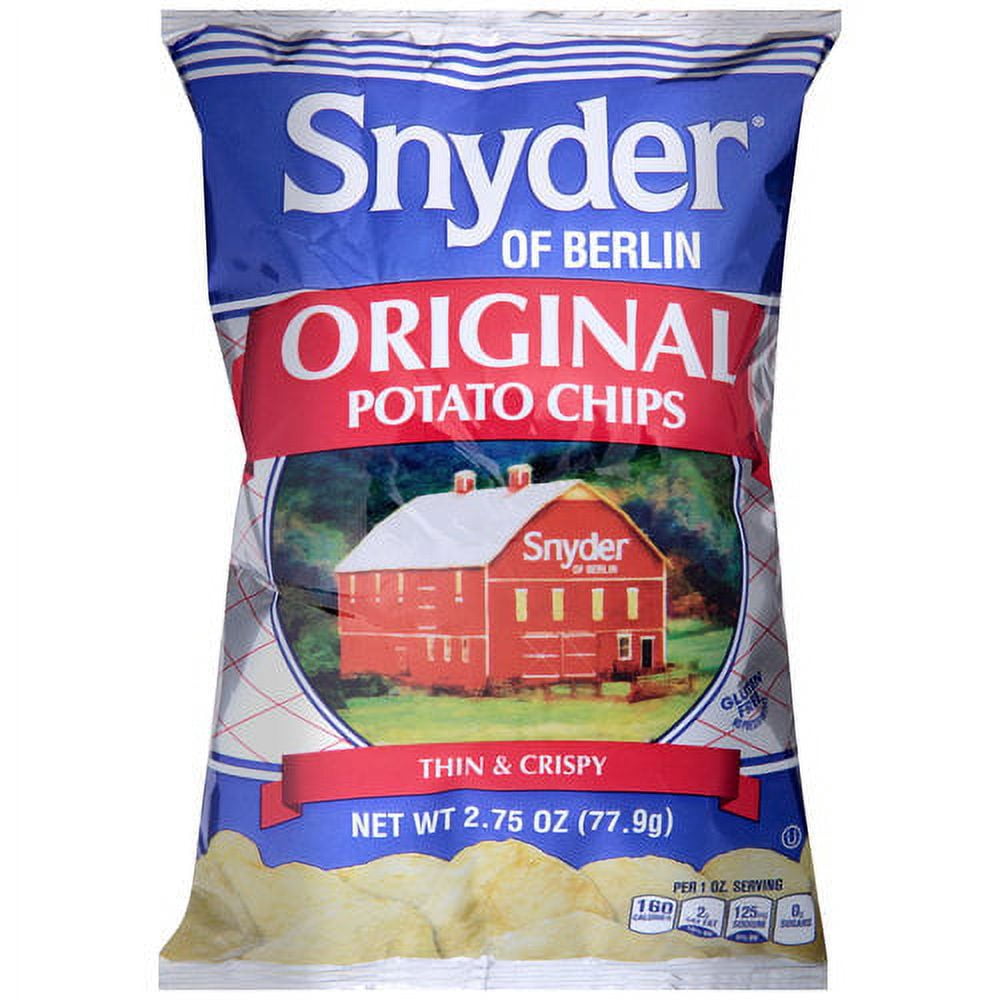 Snyder Of Berlin Thin & Crispy Original Potato Chip 2.75 Oz. - Walmart.com