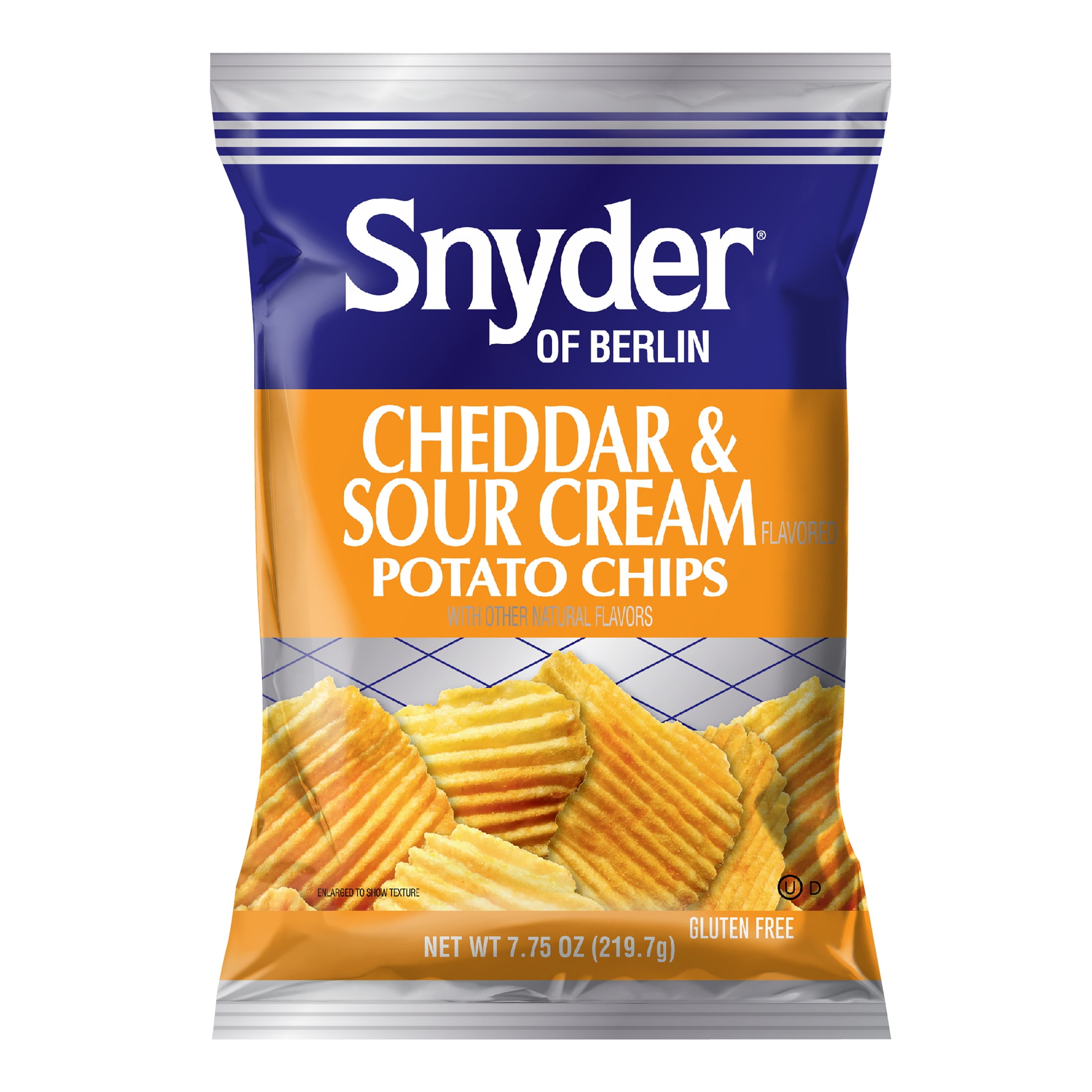 Snyder of Berlin Cheddar & Sour Cream Potato Chips, Gluten-Free, 7.75 ...