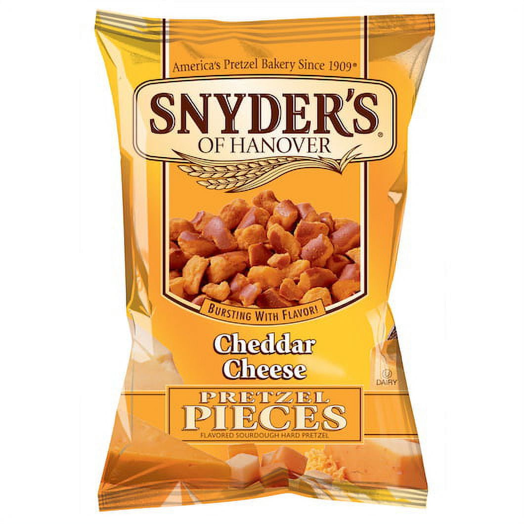 Snyder's Of Hanover Cheddar Cheese Pretzel Pieces, Sourdough, 8 Oz, 6 ...