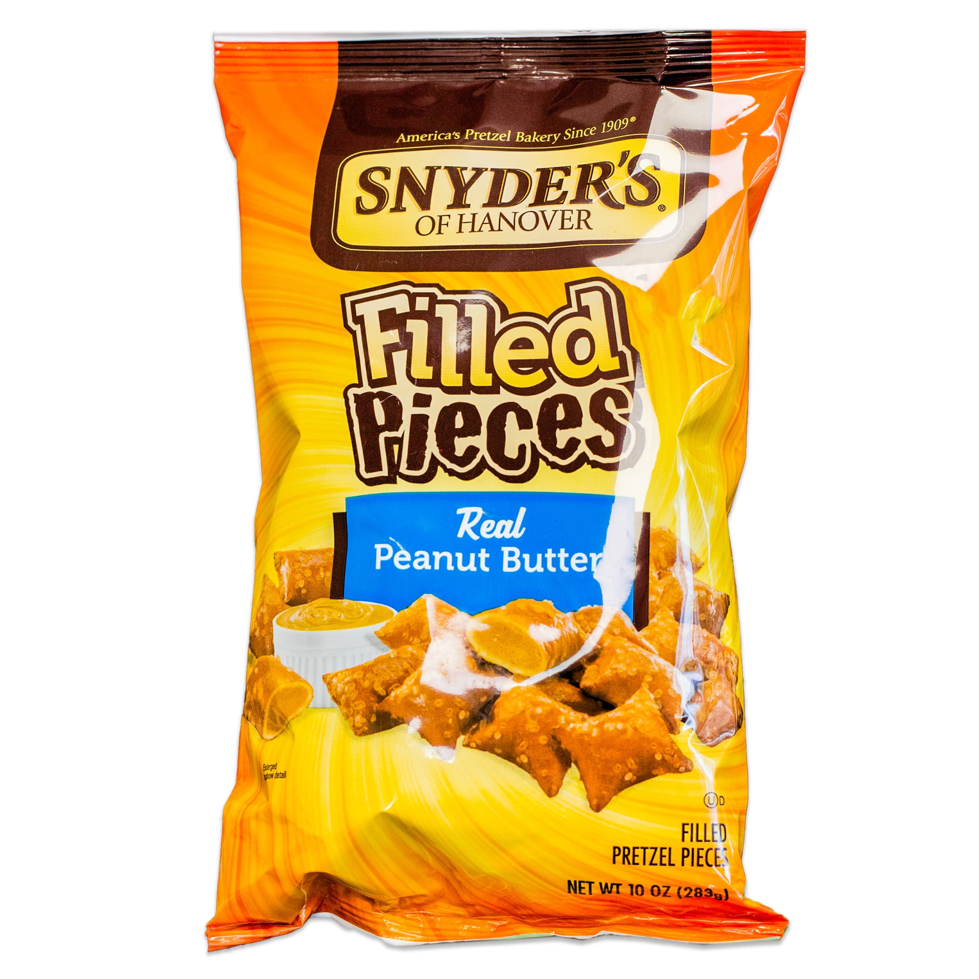 Snyder's Peanut Butter Filled Pretzel Pieces - Crunchy, Creamy Real ...