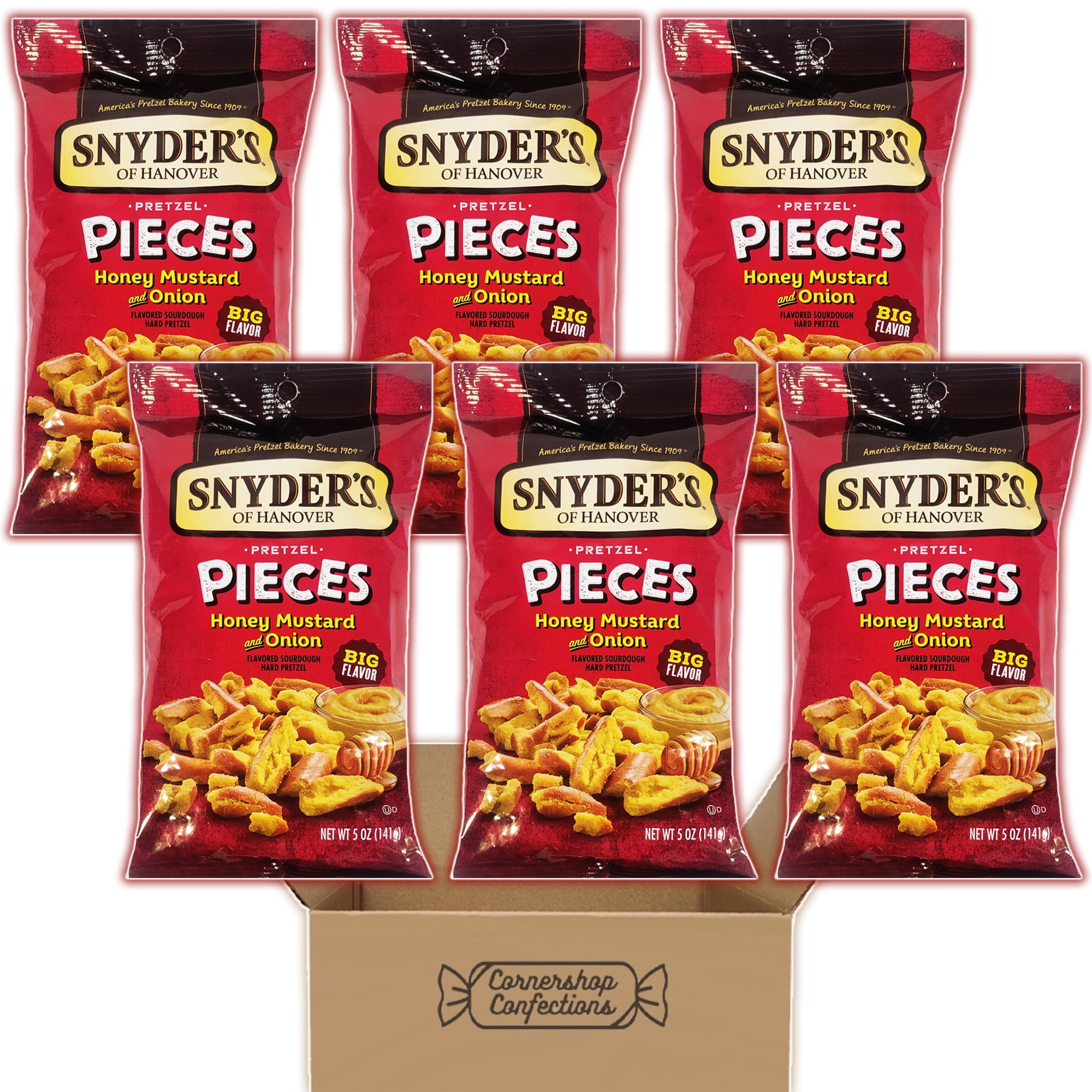 Snyder's Pretzel Pieces Bundle Pack - Honey Mustard and Onion - 6 ...