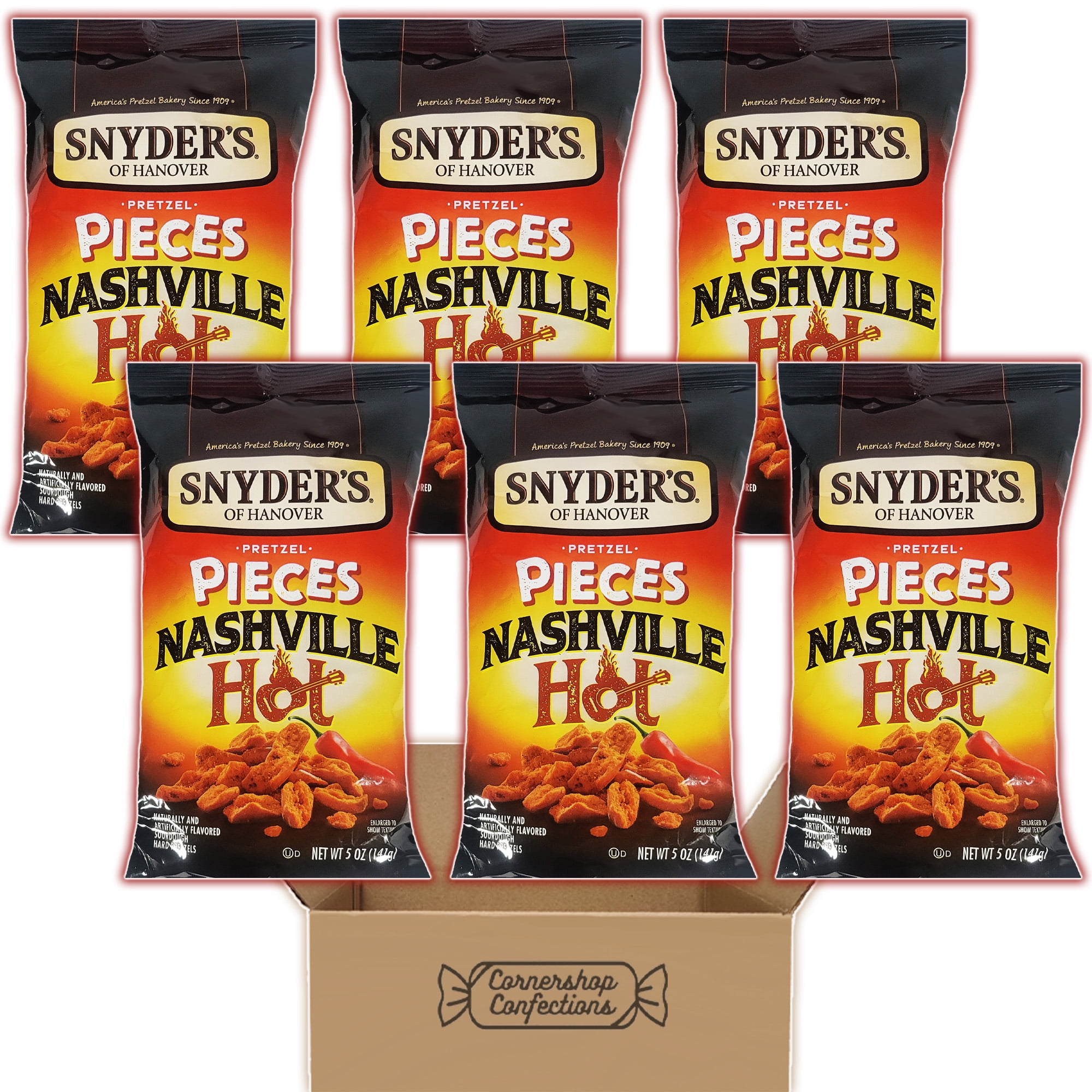 Snyder's Pretzel Pieces Bundle Pack - Nashville Hot - 6 Individually ...