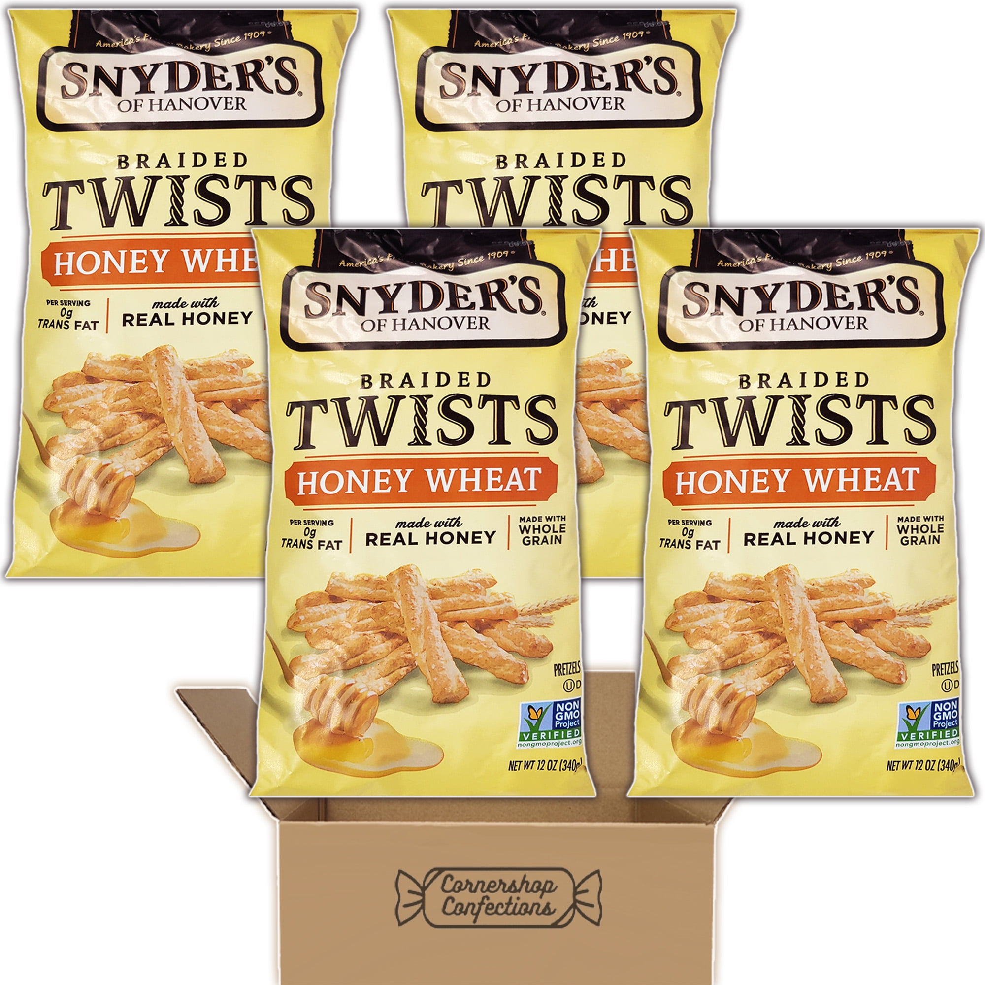 Snyder's Pretzels Bulk Pack - Honey Wheat Braided Twists - 4 ...