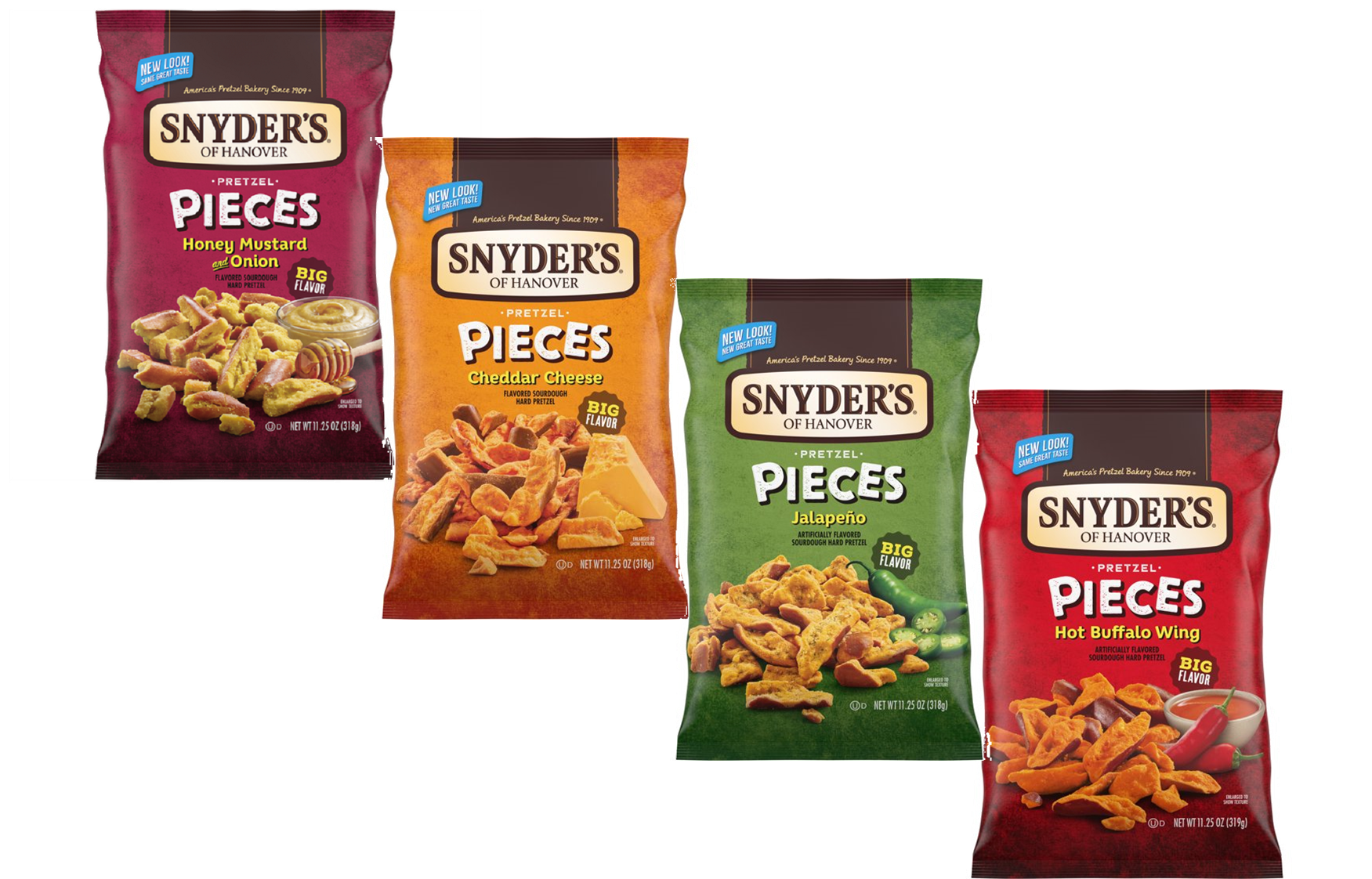 Snyder's of Hanover Flavored Pretzel Pieces Variety 4- Pack (12 oz ...