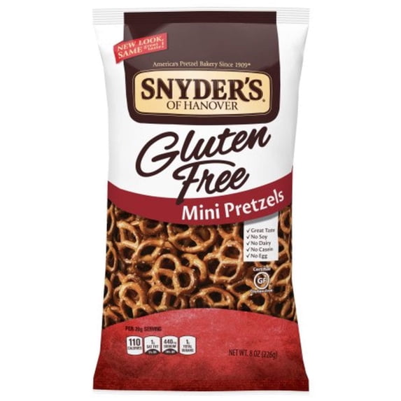 Snyder's of Hanover Gluten Free Mini Pretzels 3 Pack - 8oz. - Walmart.com
