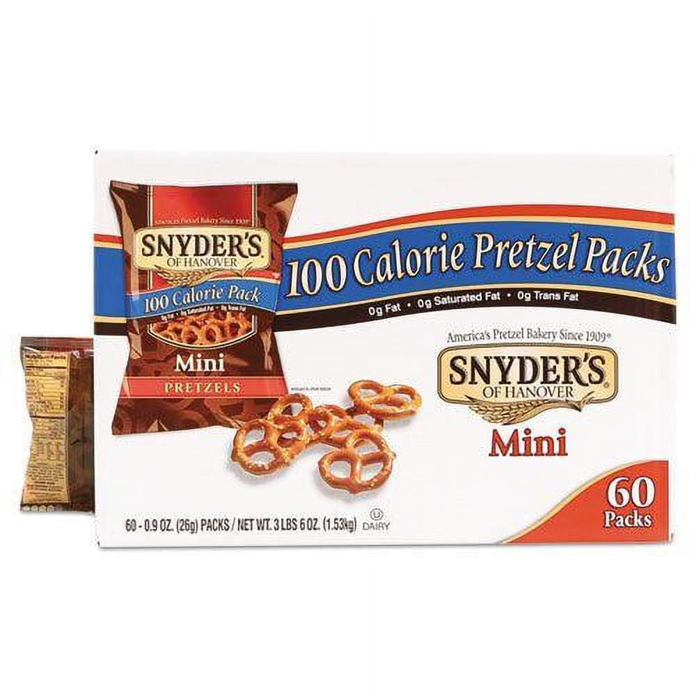 Snyder's of Hanover, Mini Pretzels, 60 packs x 1 oz, 3.4 lbs - Walmart.com