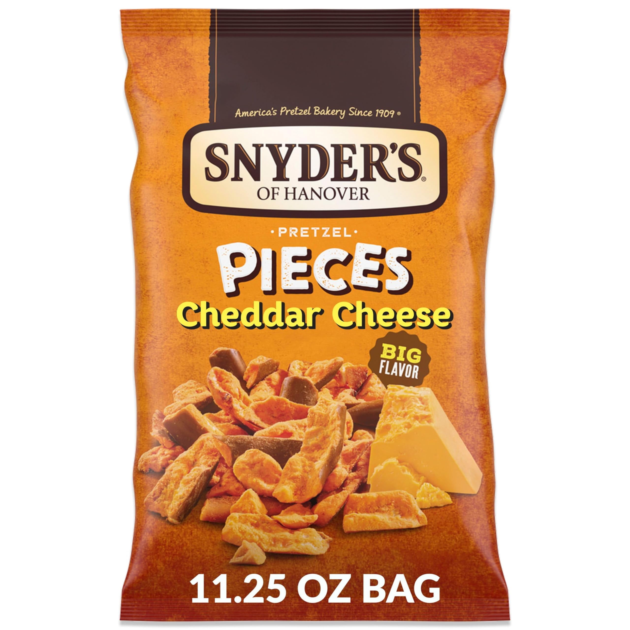 Snyder's of Hanover Pretzel Pieces Cheddar Cheese, 11.25 oz - Walmart.com