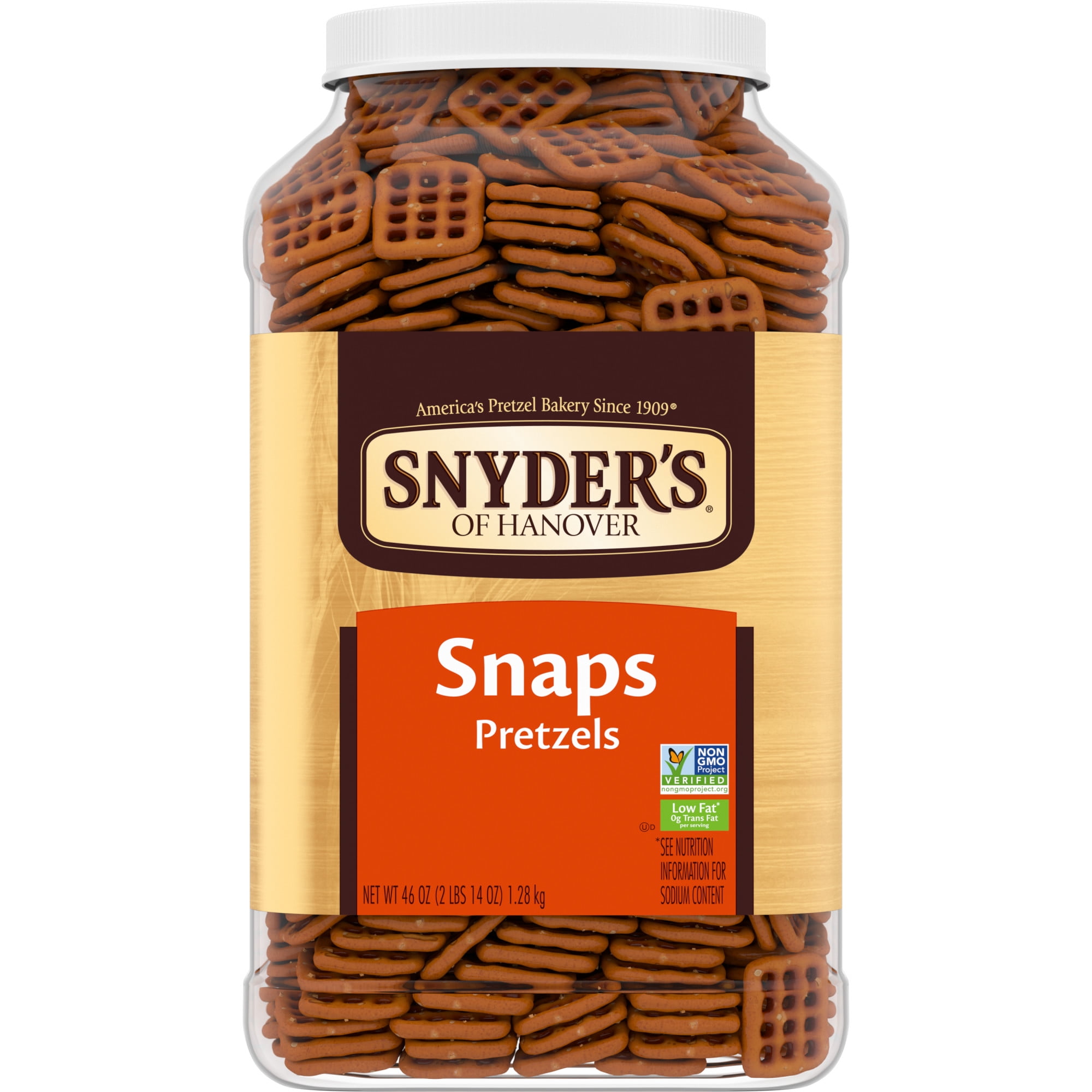 Snyder's of Hanover, Pretzel Snaps, 46 oz Canister, Crunchy Snack ...