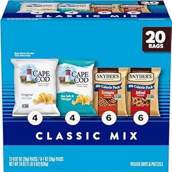 Snyder's of Hanover and Cape Cod Classic Mix Variety Pack, 20 Count ...