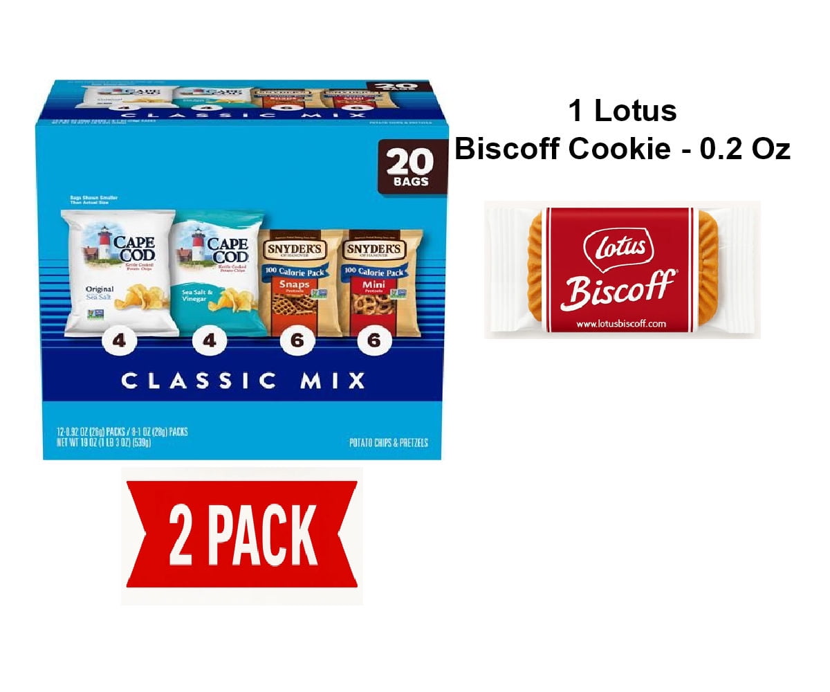 Snyders Of Hanover And Cape Cod Classic Mix Variety Pack, 20 Count Snack Bags - Pack Of 2 ...