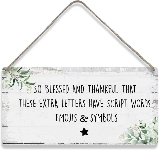 So Blessed And Thankful That These Extra Letters Wood Sign Wall Decor ...