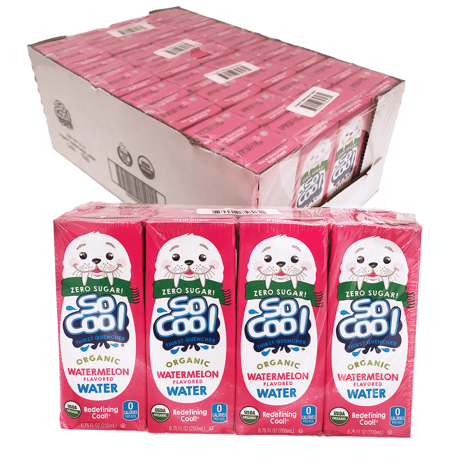 So Cool Brands Organic Watermelon Flavored Water 6.75 Fl Oz Pack of 32 ...
