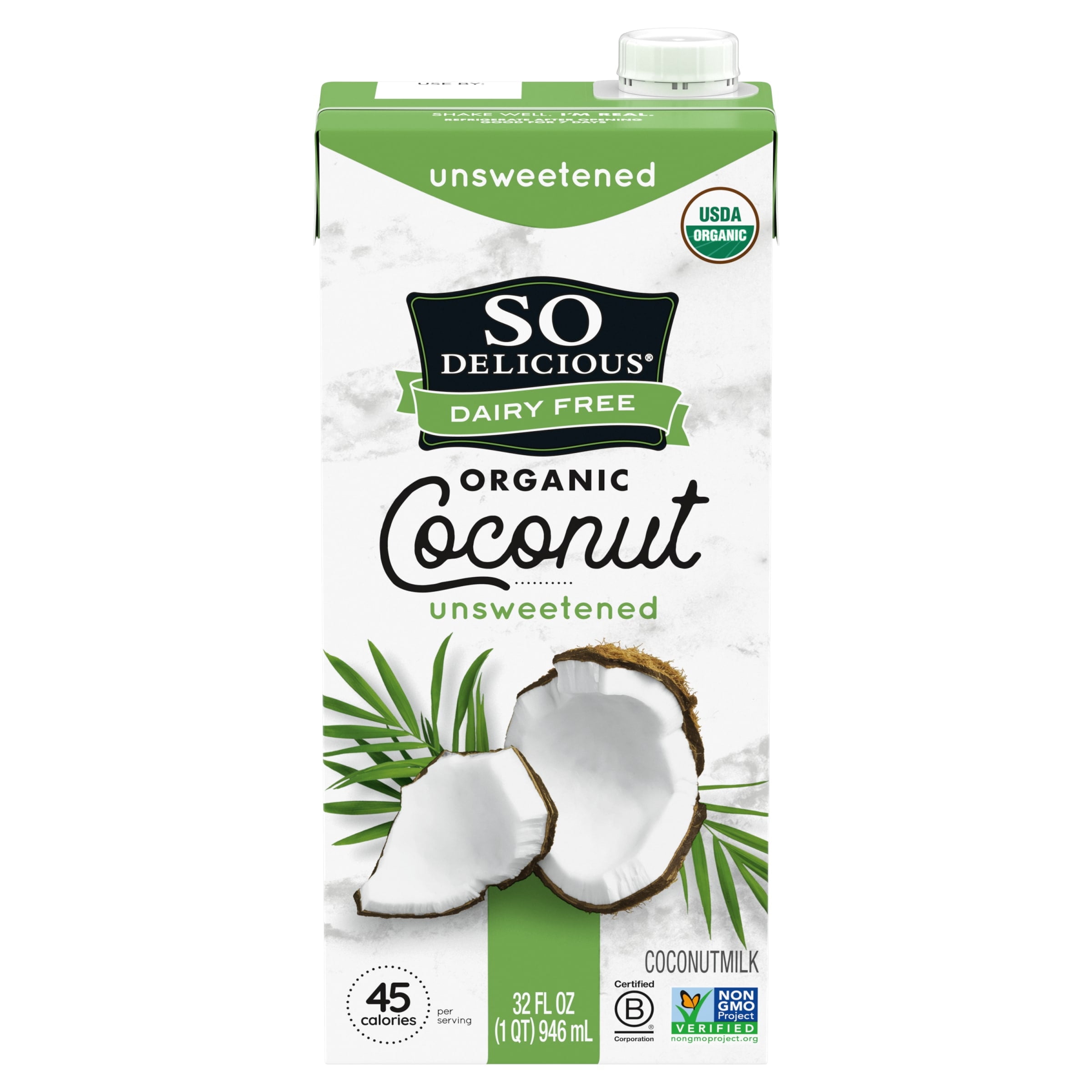 So Delicious Dairy Free Creamy Unsweetened Coconut Milk, Non-Sweetened ...