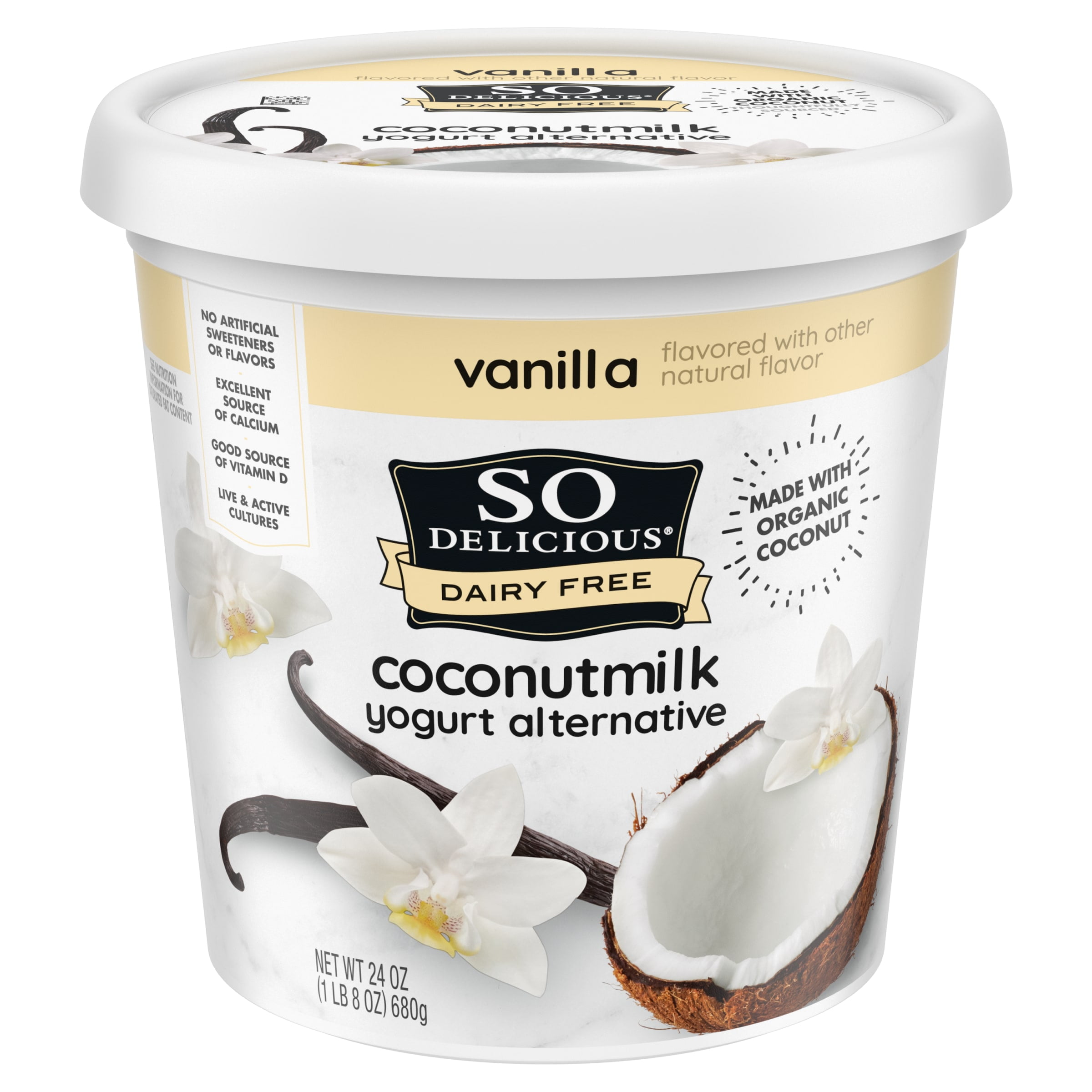 So Delicious Vegan, Dairy Free Vanilla Coconut Milk Yogurt Alternative ...