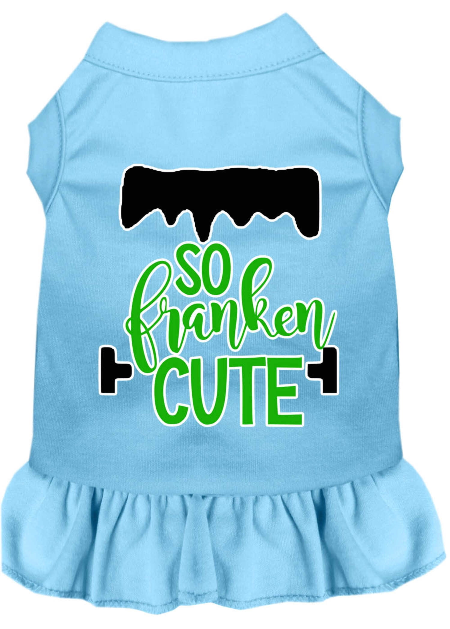 Mirage Pet So Franken Cute Screen Print Dog Dress Baby Blue XS ...