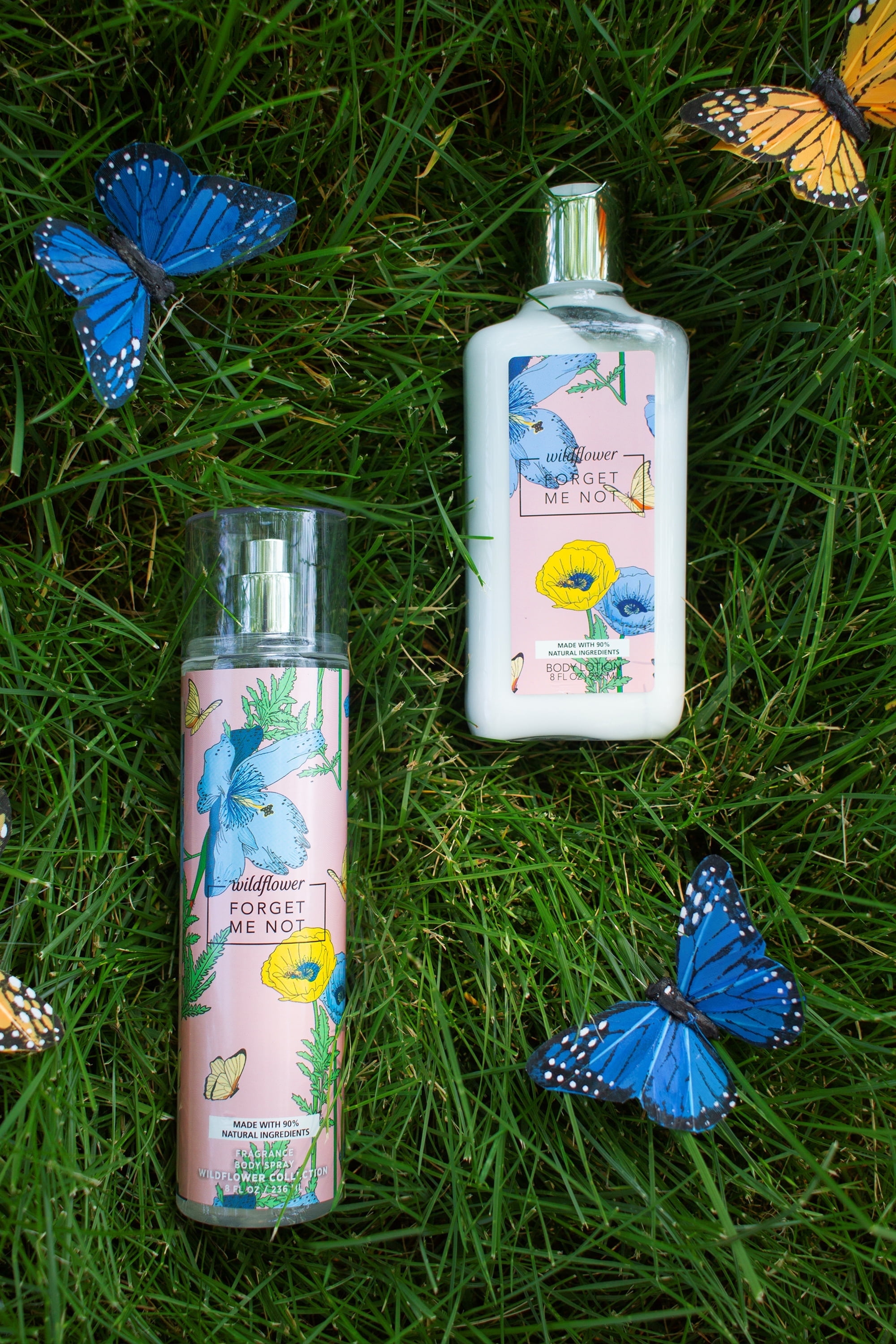 So French Body Mist and Lotion Set, Wildflower Forget Me Not Bath ...