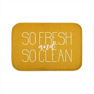 Paris Bath Mat, Traditional Famous Parisian Elements Bonjour Croissan ...