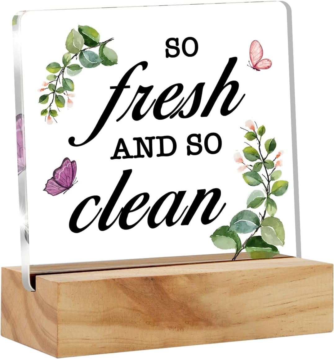 So Fresh and So Clean Desk Decor Acrylic Desk Sign Acrylic Plaque Home ...