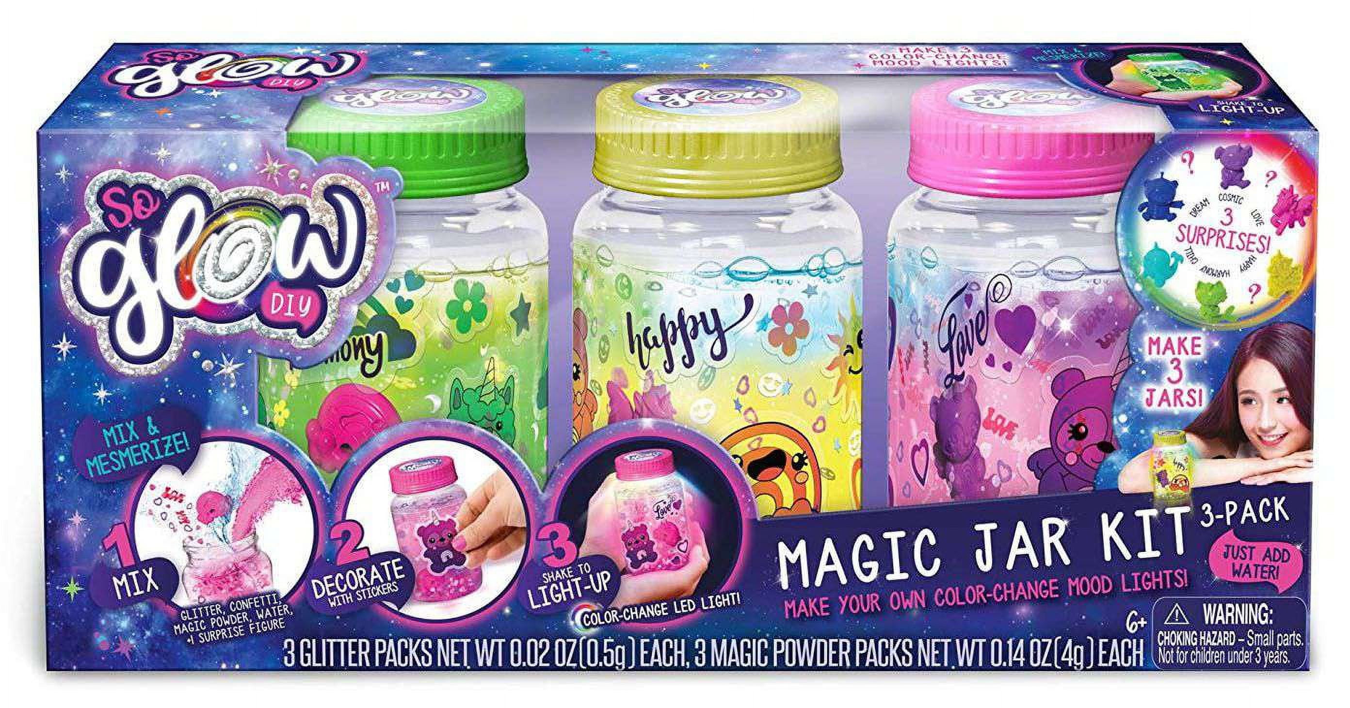 so-glow-diy-3-pack-mini-jar-yellow-pink-green - Walmart.com