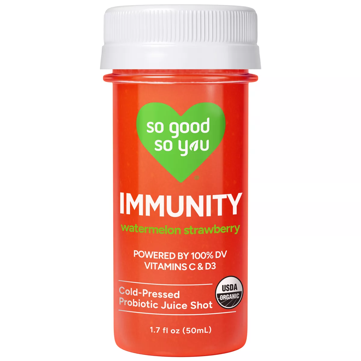 So Good So You Immunity Watermelon Strawberry Organic Probiotic Shot ...