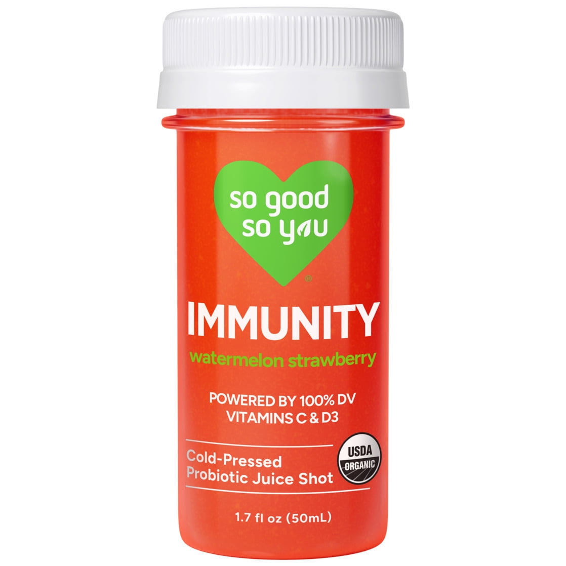 So Good So You Immunity Probiotic Shot Watermelon Strawberry with ...